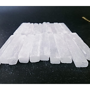 XMHOME Selenite Sticks White Selenite Crystal Wand 20Pcs Approx 1/2 Lb Small Bulk Healing Crystals Home Decoration Purifying Energy for Vicca Reiki Protection Chakras Eliminate