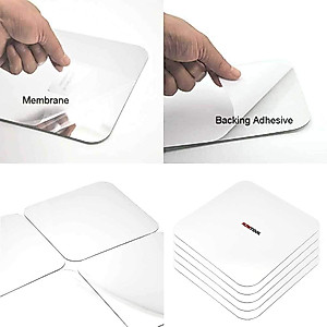 Wall Decor Sticker, H2MTOOL 12PCS Acrylic Mirror Wall Stickers 15cm Adhesive Rounded Corner for Home Decorations (Silver, 15X15cm)