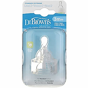 Dr. Brown's 2pk Level 2 Standard Nipple, 3-6 Months