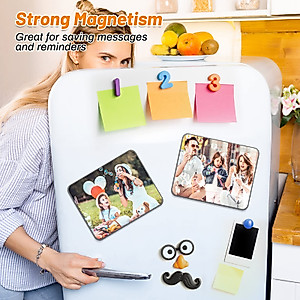 Lucomb 40 PCS Sublimation Magnets Blank, 5.5x7.5 CM Personalized Fridge Refrigerator Magnets Blanks Sublimation Magnetic Sticker Blanks Products for DIY Kitchen Microwave Office Wall Door Decorative