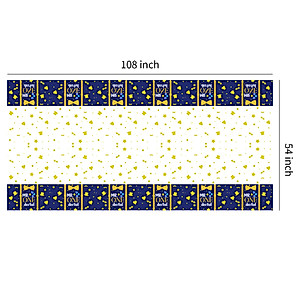 APOWBLS Mr Onederful Birthday Tablecloth Decorations Boy - Disposable Onederful 1st Birthday Party Supplies Table Cover, Baby Boy First Birthday Decorations Table Cloth - 2 Pack (54in x 108in)