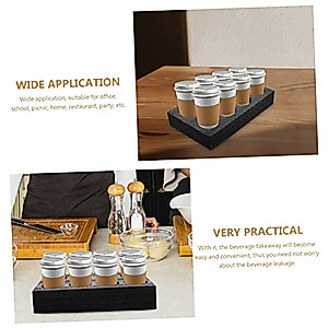 Milk Tea Cup Holder Drink Carriers for Drivers Take Disposable Coffee Cup Holder Outdoor Cup Trays Convenient Cup Holders Silicone Cup Multiple Epe Portable Travel re-usable