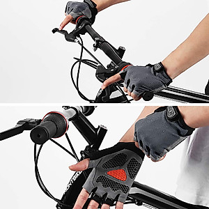 Accmor Cycling Gloves for Men Women, Bike Gloves Half Finger Road Bike MTB Gloves, Anti-Slip Shock-Absorbing Glove for Fitness Cycling Outdoor Sports