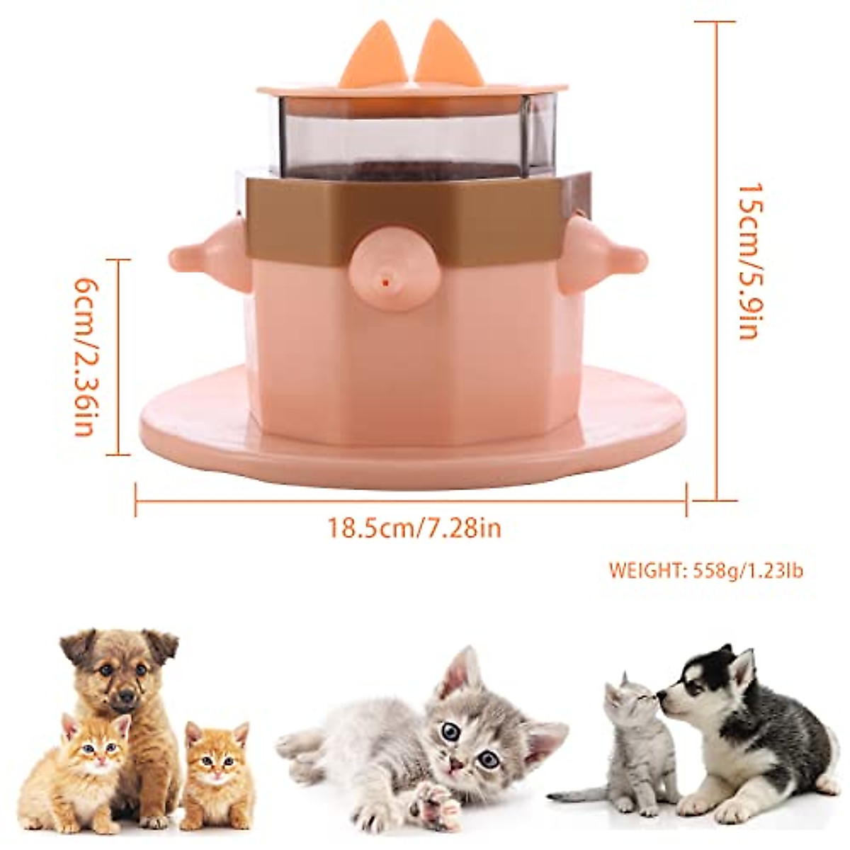 Puppy Feeders for Multiple Puppies,Puppy Nursing Station,Puppy Nipple Feeder,5 Bionic Teats Puppy Bottles for Nursing Puppy Milk Feeder( 5 Nipples (380ml)