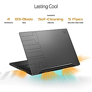 ASUS TUF Dash 15 (2021) Ultra Slim Gaming Laptop, 15.6" 144Hz FHD, GeForce RTX 3050 Ti, Intel Core i7-11370H, 8GB DDR4, 512GB PCIe NVMe SSD, Wi-Fi 6, Windows 10, Eclipse Grey Color, TUF516PE-AB73