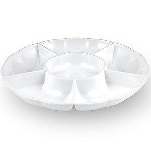 Maryland Plastic Sectional Tray - 12' | White | 1 Pc.