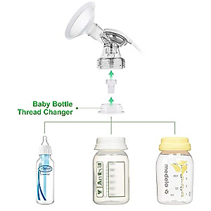 Bellababy Pocket Breast Pump, Closed System Portable and Rechargeable Double Electric Breast Pump, Touch Screen LED Display,Quiet Handheld Pain Free,24mm Detachable Flanges