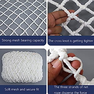 DRISSA Child Safety Net White Rope Net Construction Safety Net 6mm Thick 10cm Mesh. Various (Size:2x4m)
