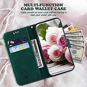 MojieRy Phone Cover Wallet Folio Case for Oppo REALME 7 PRO, Premium PU Leather Slim Fit Cover for REALME 7 PRO, 2 Card Slots, Fashion Cover, Green
