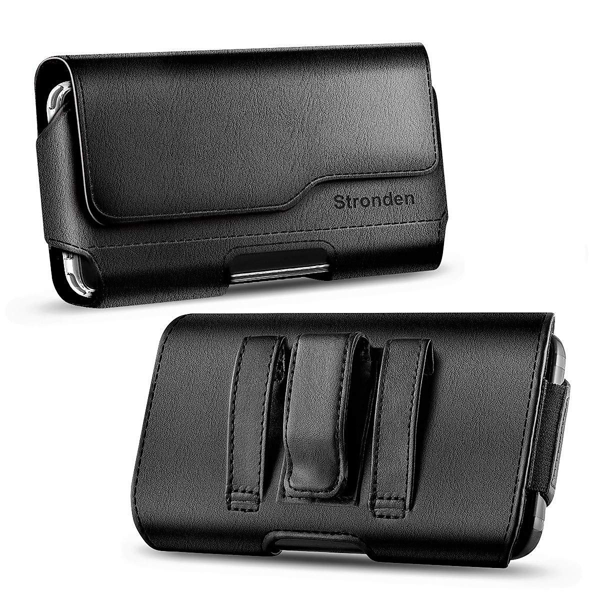 Stronden iPhone SE (2022, 2020) iPhone 8 iPhone 6S 7 Belt Case with Clip, Leather Belt Clip Case Holster Pouch Cell Phone Holder (Fits Otterbox Symmetry Case On)