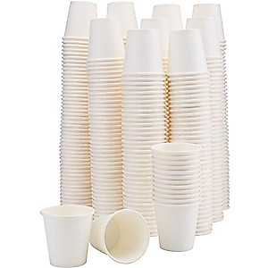 Nicunom 400 Count White Paper Bath Cups, 2 oz Small Paper Disposable Bathroom, Espresso, Mouthwash Cups, Disposable Paper Cups for Coffee, Water, Tea, Juice