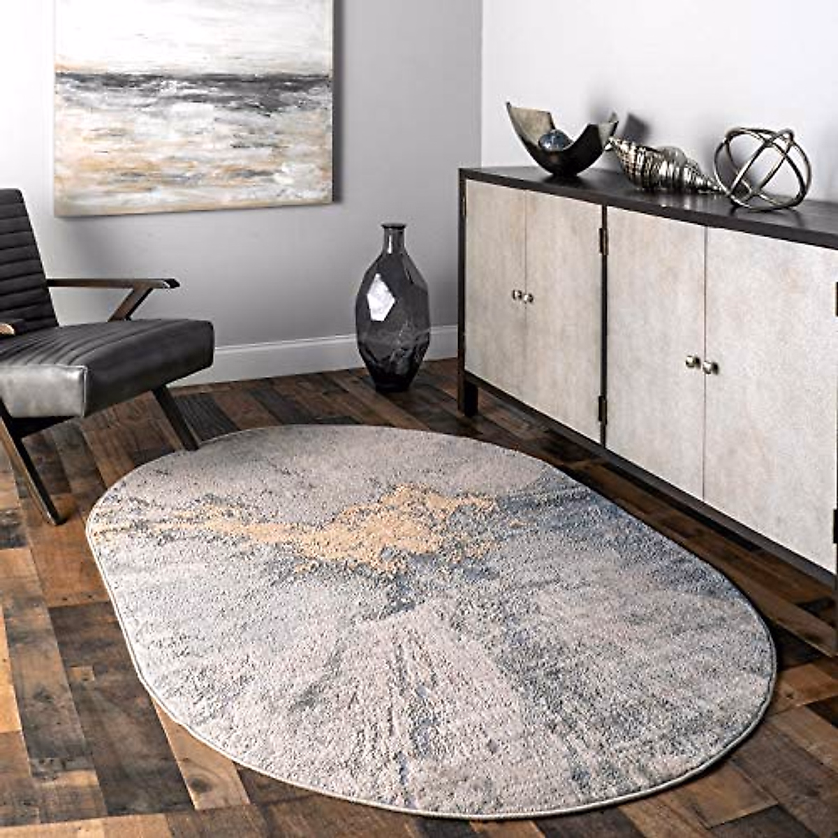 nuLOOM Cyn Abstract Accent Rug, 2' x 3', Silver
