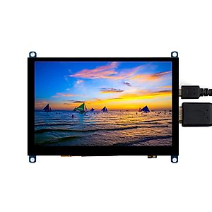 Waveshare 5 Inch HDMI LCD Screen 800x480 TFT Capacitive Touch Screen Display Monitor for Raspberry Pi 4B/3B+/A+/B/2B/B+/A+/Zero W Compatible with Windows 10/8.1/8/7