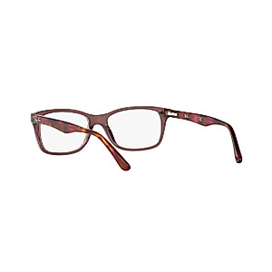 Ray-Ban RX5228 Square Prescription Eyeglass Frames, Opal Brown/Demo Lens, 55 mm