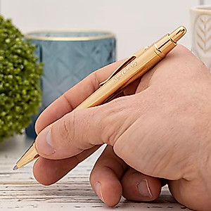 Dayspring Pens - Personalized Monroe 18 Karat Gold Plated Gift Click Pen and Case - Custom Engraved Fast with Your Name and Shipped in One Business Day.