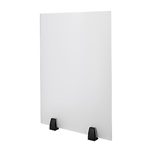 2 Pack Desk Privacy Panels,Modern Dual Frosted Plexiglass 24 x 18 inch Clamp-on Desk Privacy Panels,Acrylic Cubicle Desk Dividers,Office Partitions (24 in x 18 in)