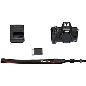 Canon EOS M50 Mark II Mirrorless Camera with EF-M 18-150mm is STM Lens (4728C001) EF-M 11-22mm f/4-5.6 is STM Lens (7568B002) + 4K Monitor + Rode VideoMic + 2 x 64GB Card + More (Renewed)