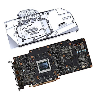 Bykski Copper GPU Water Cooling Block GPU Waterblock Graphics Card Water Cooling Block For XFX Radeon RX6900XT RX6800XT Speedster Merc 319 (5V ARGB RBW Aura Effect LED Lights GPU Block With Backplate)