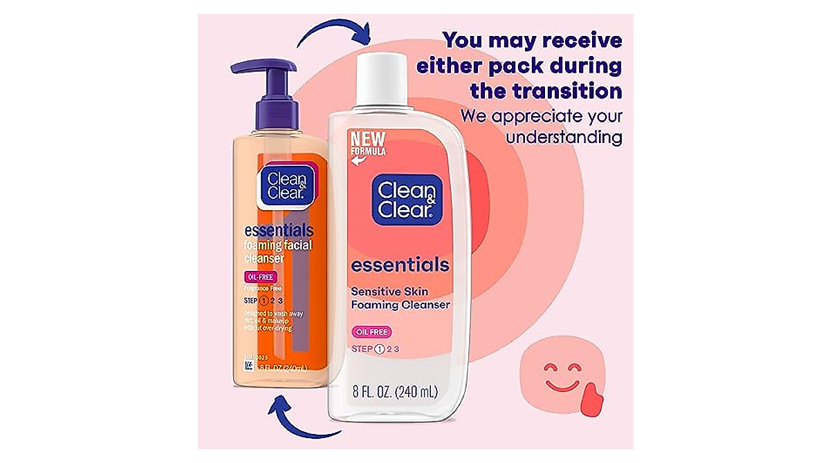 Clean & Clear Foaming Facial Cleanser - Oil-Free, 8 oz