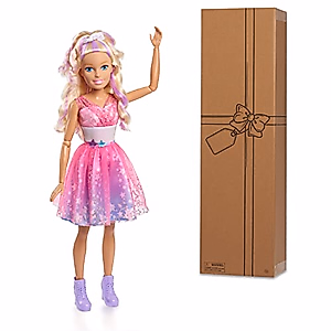 Barbie 28-Inch Best Fashion Friend Star Power Doll and Accessories, Blonde Hair, Kids Toys for Ages 3 Up by Just Play