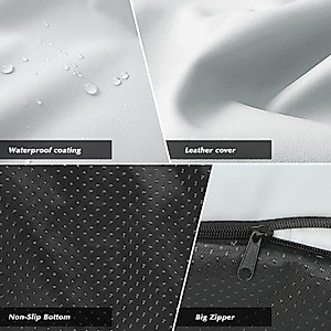 TNELTUEB Calming Dog Couch Bed for Extra Large Dog, Cooling Mat for Dogs, Waterproof & Anti Dogs Cats Scratch Cloth for Pet Couch Protector, Dog Mat Sofa Bed with Soft Neck Bolster (XL,Grey)