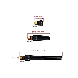 RIVERWELD TIG stubby Gas Lens 17GL332 10N24S 53N61S Kit Fit DB SR WP 17 18 26 TIG Welding Torch 16pcs