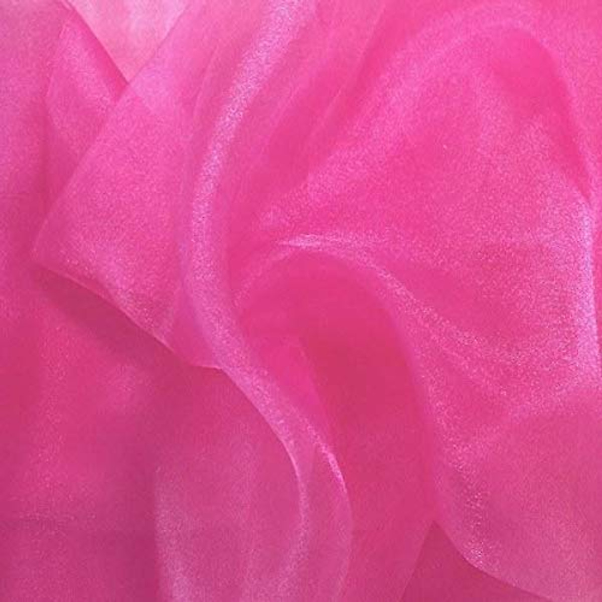 Sparkle Crystal Sheer Organza Fabric Shiny for Fashion, Crafts, Decorations 60" Wide (5 Yard, Neon Green)