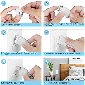 Outlet Covers Child Proof (25 Pack) Self-Closing Outlet Plug Covers Adhesive Design Baby Proof Socket Cover for Outlet Safety Electrical Outlet Protectors