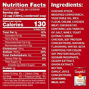 Campbell's Condensed Gluten Free Cream of Chicken Soup, 10.5 oz Can