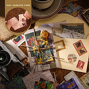 Scrapbook Supplies Pack (200 Pieces) for Art Journaling Bullet Junk Journal Supplies Planners DIY Vintage Stickers Craft Kits Notebook Collage Album Aesthetic Picture Frames (Artistic)