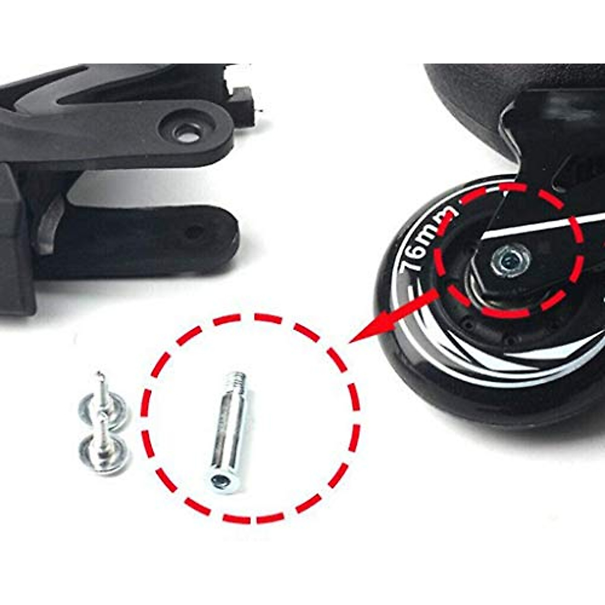 LOGANUSJ Roller Skates Brakes Pads Adult Inline Roller Skate Shoes Replacement Accessories for Adult Skates with Wheels Less Than 80mm (2PCS)