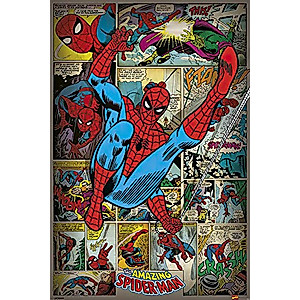 Spider-Man Retro Comic Poster, Size 24x36