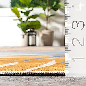 nuLOOM Ally Nautical Machine Washable Indoor/Outdoor Area Rug, 8' x 10', Multicolor