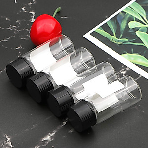 Kesell 10ml Clear Glass Bottle Liquid Sampling Sample Glass Vials with Label Sticker and Screwcap, Pack of 10