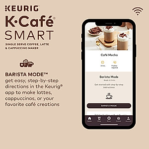 Keurig K-Cafe SMART Single Serve K-Cup Pod Coffee, Latte and Cappuccino Maker, Black
