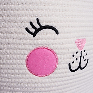 Cat Basket Clothes & Toy Organizer, Cat Toy Basket for Cat Decor, Baby Hamper, Laundry & Blanket Basket Storage for Cat Lovers – Cute Baskets for Gifts