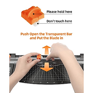 Firbon 2Pcs Refill Blades for A4 A5 Paper Cutter, Spring-Loaded Safeguard Design Replacement Blade for Paper Trimmers