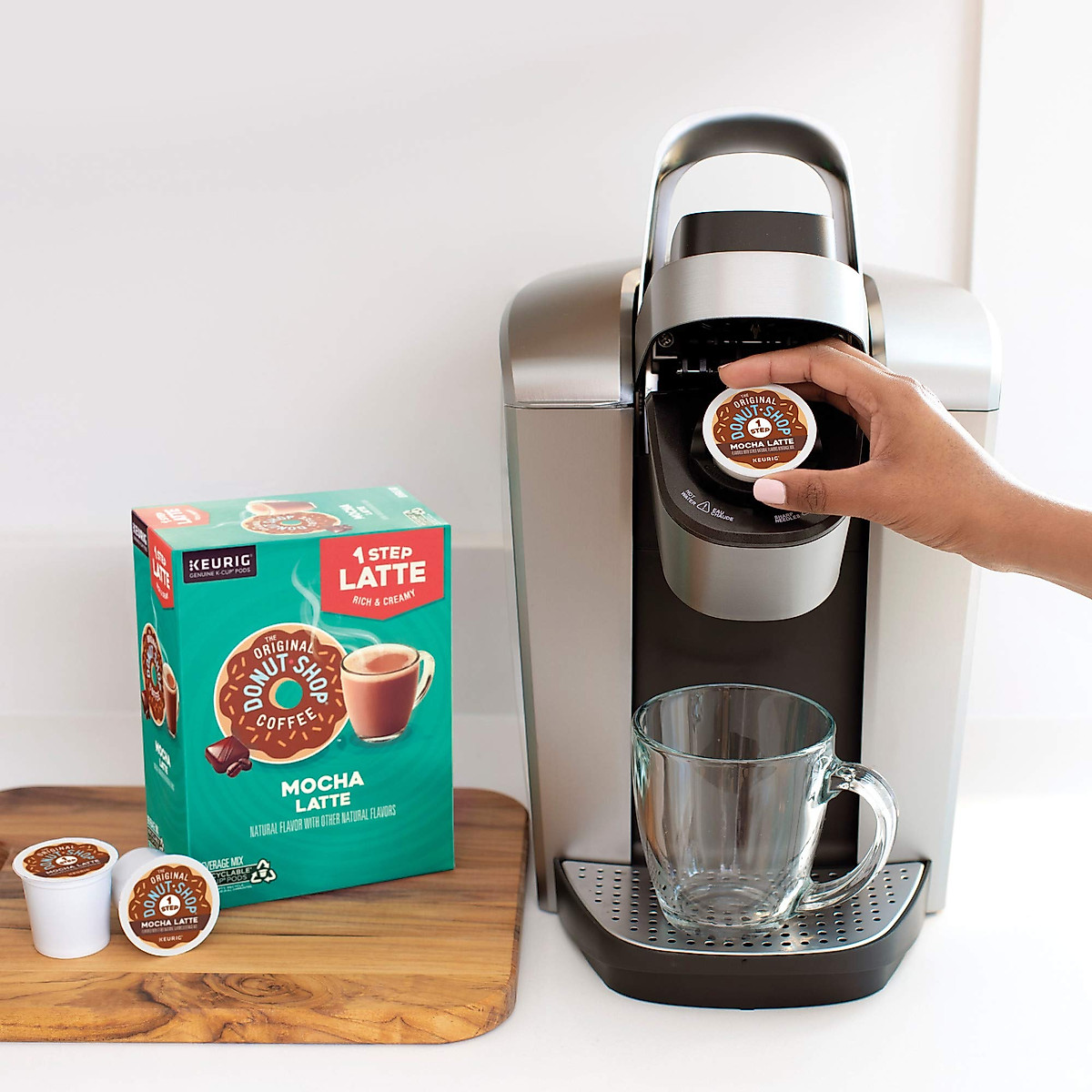 The Original Donut Shop Mocha Latte, Single Serve Coffee K-Cup Pod, Flavored Coffee, 60 Count (6 Packs of 10)