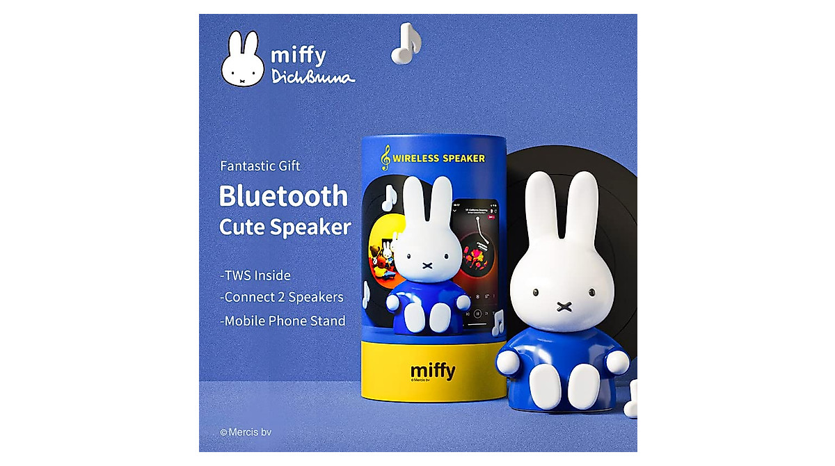 Miffy Portable Bluetooth Speaker | Cute Sound, 40H Playtime