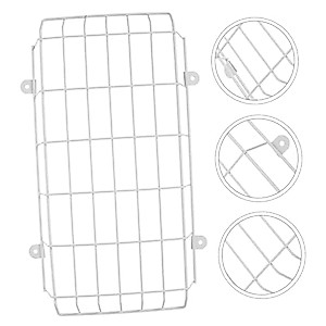 Balacoo 2pcs School Evacuation Sign Indicator Light Exit Sign Protective Cage Emergency Signal Damage Stopper Wire Guard for Emergency Light Emergency Light Metal Cover Iron White