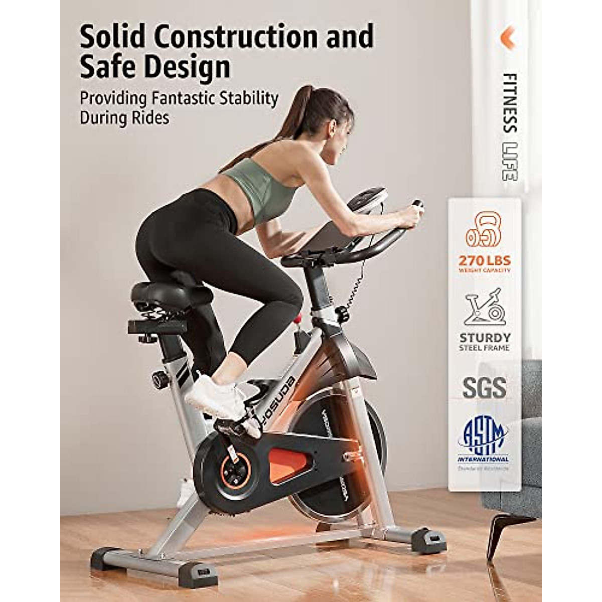 YOSUDA Indoor Cycling Bike Stationary - Cycle Bike with Ipad Mount & Comfortable Seat Cushion