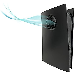 Disc Edition Face Plates with Cooling Vents Cover Skins Shell Panels for PS5 Console, Accessories for Playstation 5 Protective Shell Replacement Faceplate (Black)