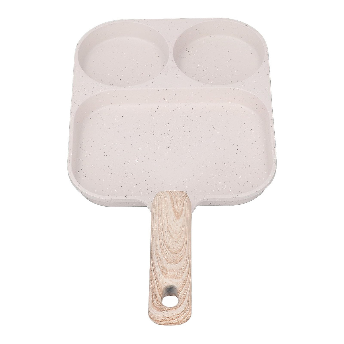 Divided Frying Pan, 3 Section Grill Pan All in One Pan Fried Egg Pan for Breakfast Gas Stove Induction Cooker