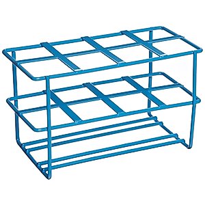 Heathrow Scientific - HEA232461 HD232461 Steel Epoxy-Coated 8-Well Wire Racks for 50mL Tubes, Blue