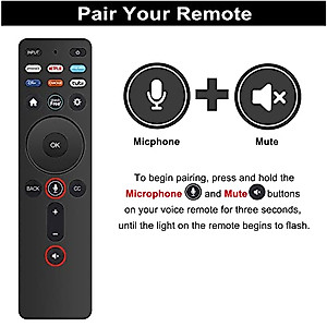 New Replacement Voice Remote Control XRT260 fit for Vizio V-Series Smart TV V756-J03 V756x-J03 V505C-J09 V705-J01 V705x-J03 V705-J03 V755-J04 V435-J01 V505-J01 V505-J09 V555-J01 V585-J01 V706-J03
