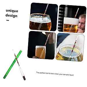 FUNOMOCYA 3 Pcs Sugar Meter Scale Hydrometer Beer Wine Hydrometer Alcohol Hydrometer Home Brew Hydrometer Triplescale Tester Maple Syrup Hydrometer for Wine Borosilicate Glass