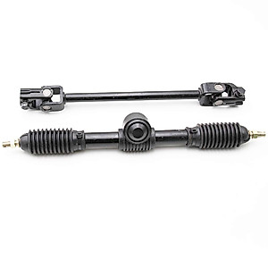 PRO BAT 435 mm /17.1'' Go Kart Steering Gear Rack Pinion 390 mm/15.4'' Adjustable Rack Shaft Tie Rod Kit fit for 110cc 125cc 140cc 150cc Go Kart Cart Golf Buggy UTV