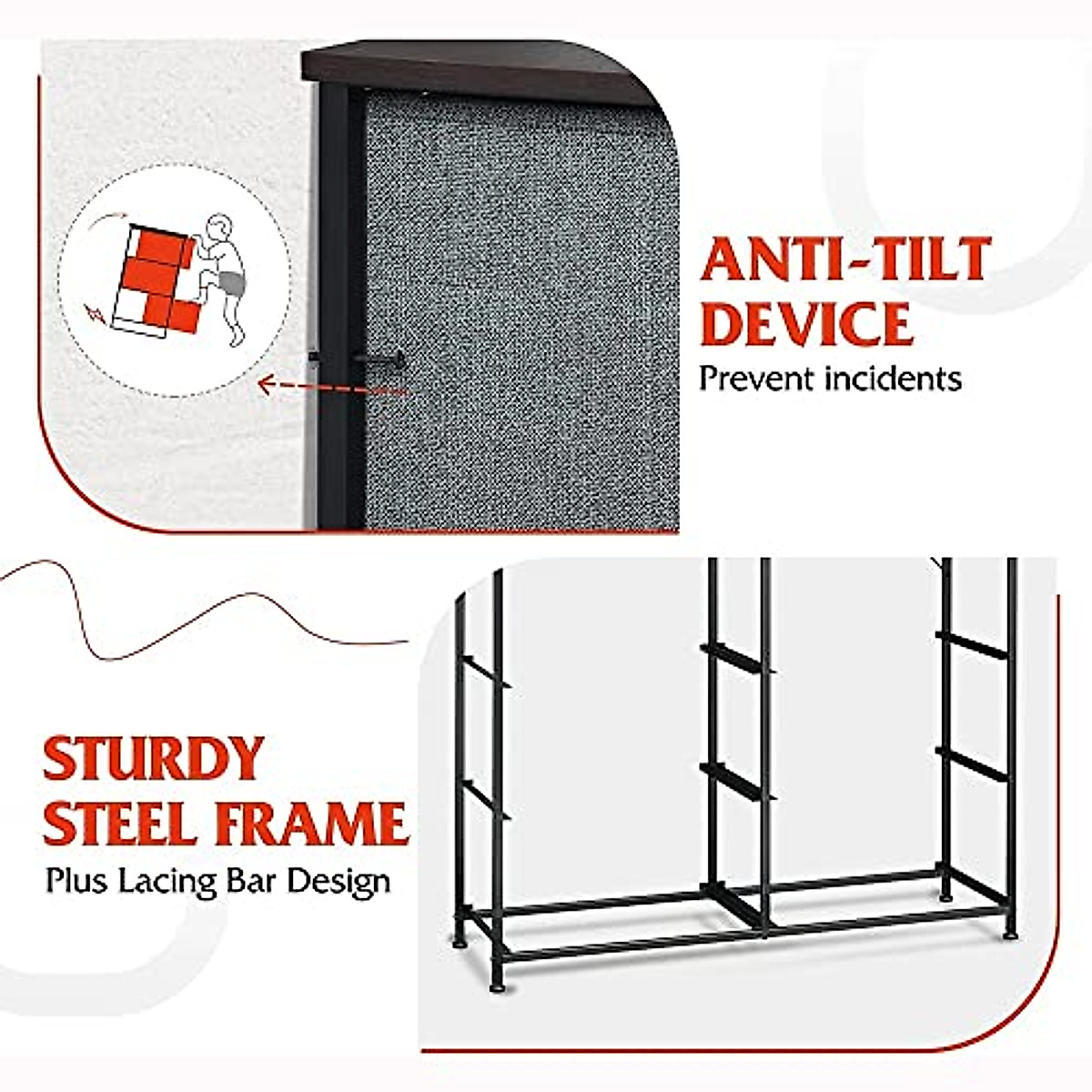 n/a 9-Drawer Dresser Fabric Storage Tower for Bedroom Nursery Entryway Closets Tall Chest Organizer Unit with Steel Frame