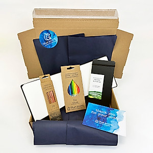 Blue Acorn Watercolour Journal Gift Set - Includes a Watercolour Travel Journal (60 Pages), an A5 Landscape Watercolour Travel Journal (60 Pages), 12 Water-Soluble Pencils and 6 Sketching Pencils
