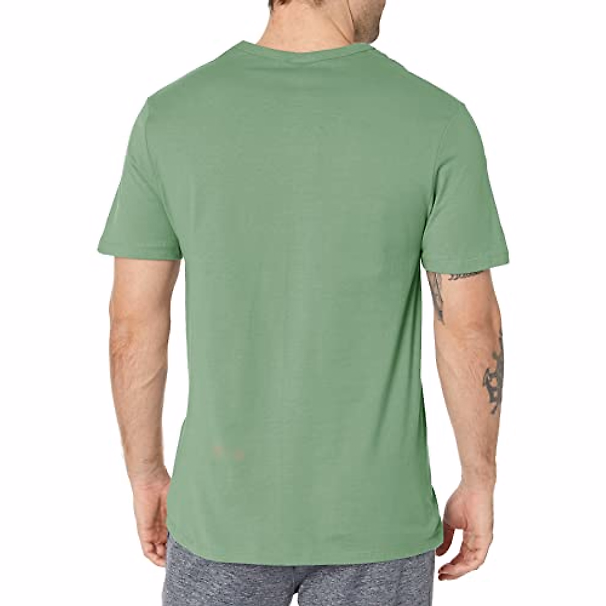 Champion T, 100% Cotton Shirt for Men, Lightweight Tee, Multiple Graphics, Native Fern Green-Y08254, Small